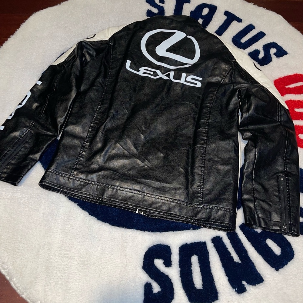 Lexus Leather Biker Style Zipped Jacket - Gem